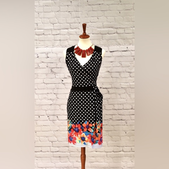 Tango Mango | Dresses | Tango Mango Dress Black With White Polka Dots ...